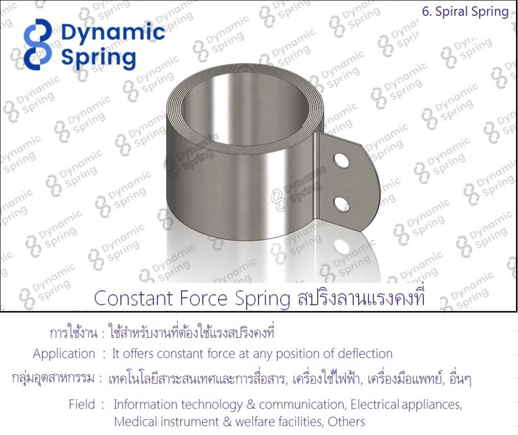 Spiral Spring, Constant Force Spring